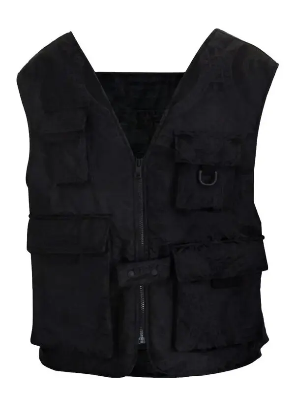 Dolce & Gabbana Paisley-embossed Quilted Gilet - Black