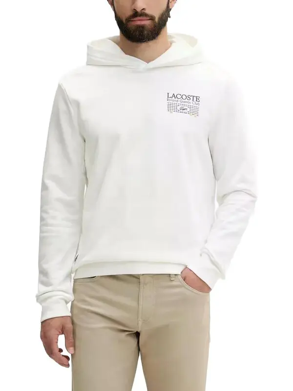 Lacoste Roland Garros Graphic Hoodie - White