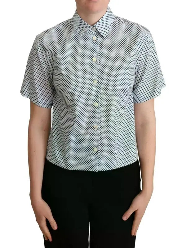 Dolce & Gabbana Polka Dot Cotton Shirt - White