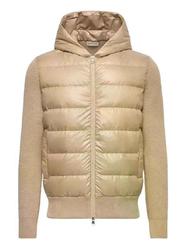 Moncler Quilted Panel Puffer Jacket - Neutrals