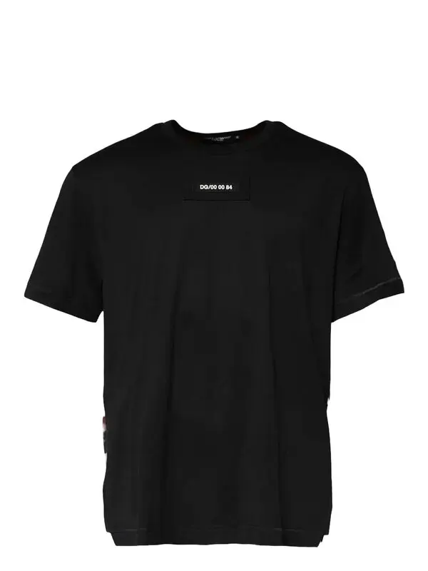 Dolce & Gabbana Camouflage-print Logo-patch T-shirt - Black