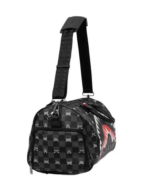 SPRAYGROUND Shark Mouth Checkered Holdall - Black