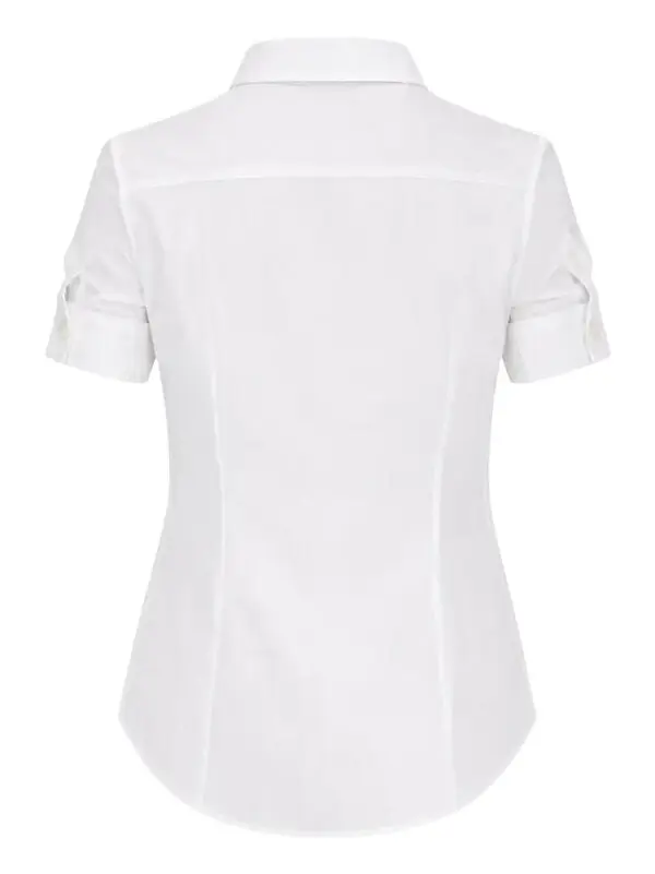 John Galliano Peter Pan Collar Short-sleeved Shirt - White