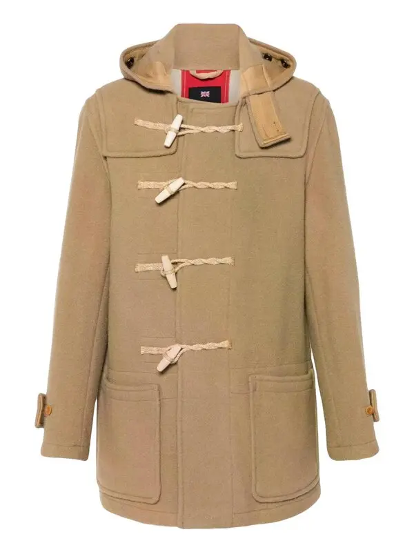 Gloverall Union Jack Monty Duffle Coat - Neutrals