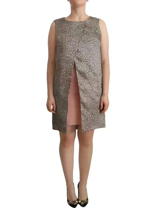 'COMEFORBREAKFAST' Comeforbreakfast Pebble Print A-line Mini Dress - Neutrals
