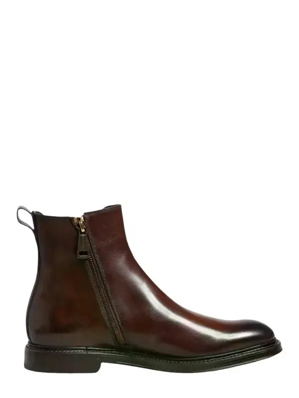 Dolce & Gabbana Polished Leather Chelsea Boots - Brown