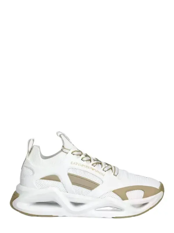 EA7 Logo-print Lace-up Sneakers - White