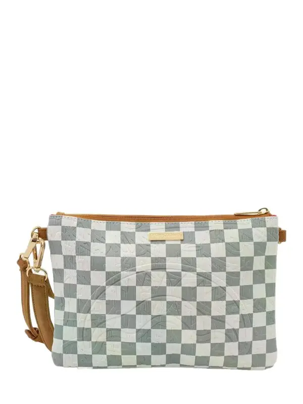 SPRAYGROUND Embossed Check Shoulder Bag - White
