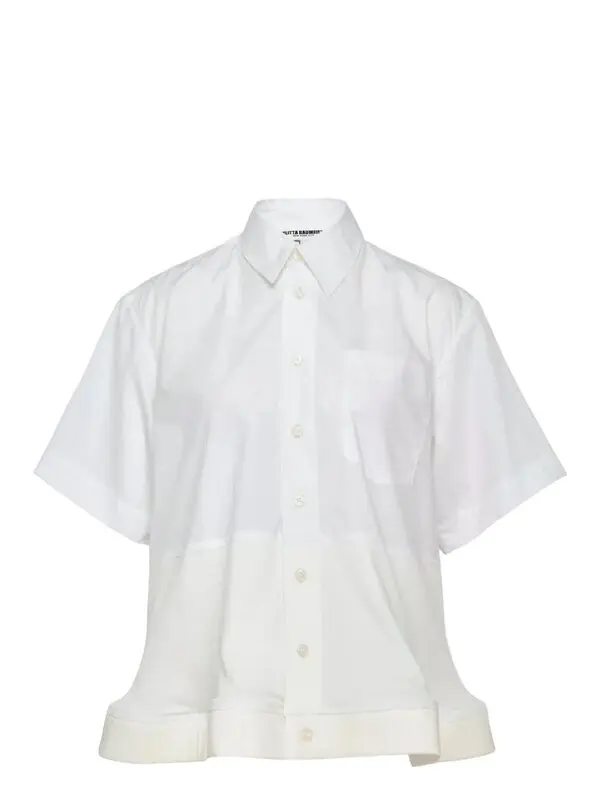 MELITTA BAUMEISTER Boxy-fit Ruffled Hem Shirt - White