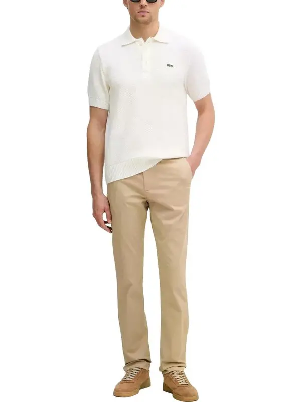 Lacoste Logo-patch Polo Shirt - White