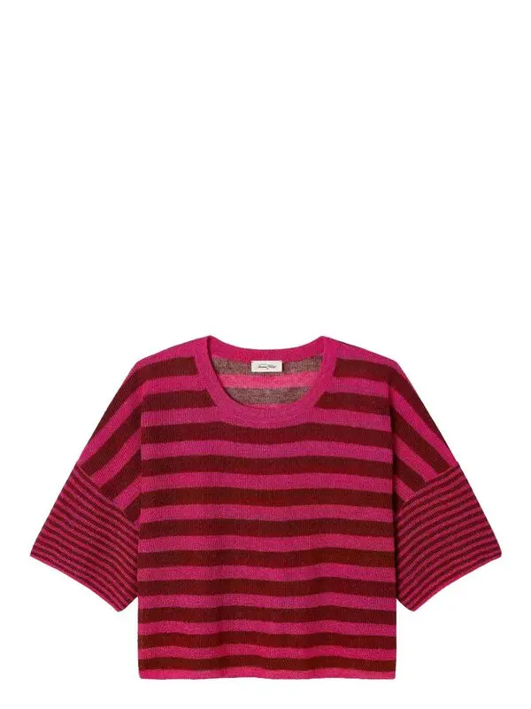 American Vintage Striped Knit Top - Pink