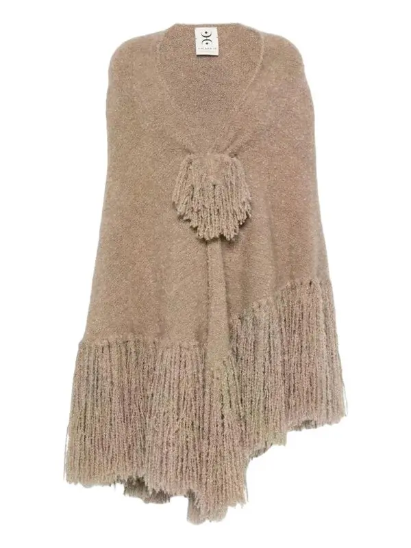CHIARA IS Fringed Cape - Neutrals