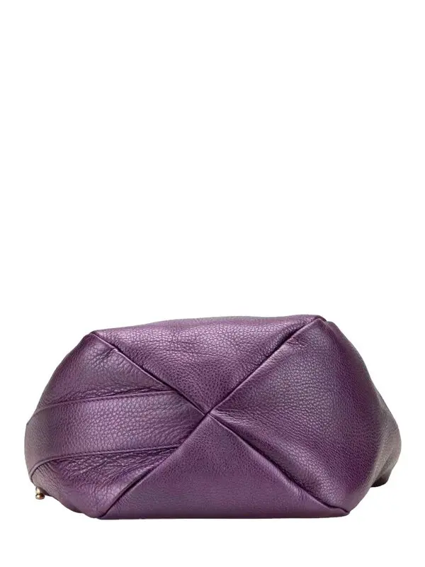 Gucci Metallic Leather Greenwich Hobo Bag - Purple