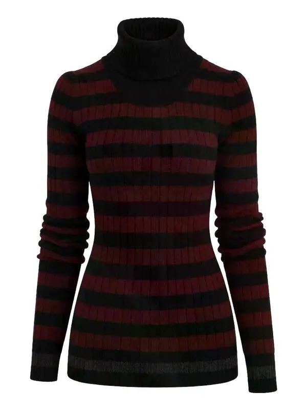 Dolce & Gabbana Striped Ribbed-knit Sweater - Black