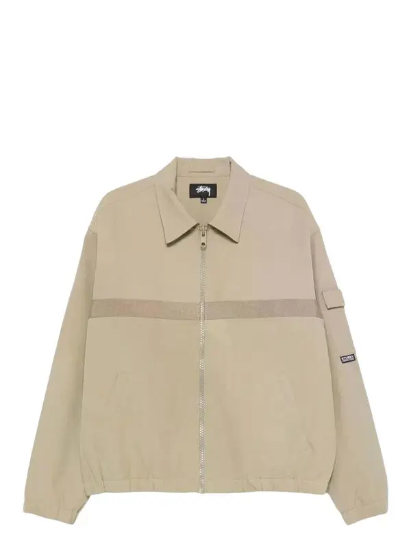 StÜssy Tape-detail Zip-up Mechanic Jacket - Green