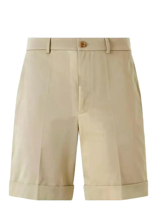 Valentino Garavani Cotton Turn-up Shorts - Neutrals