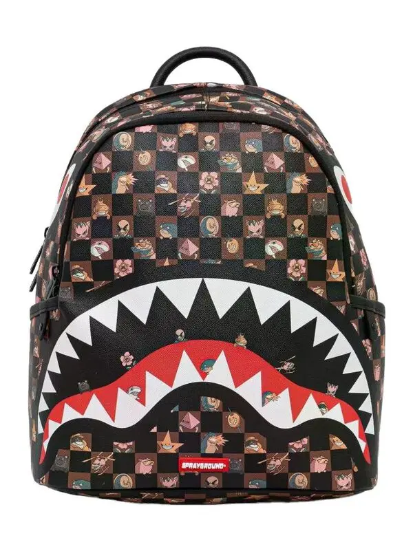 SPRAYGROUND Check-print Shark Mouth Backpack - Black