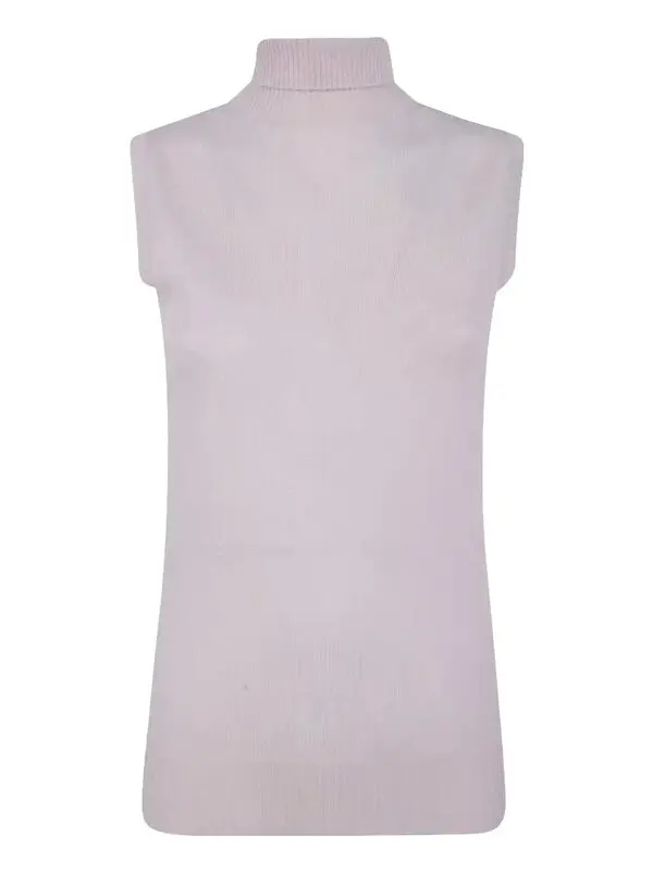 Max Mara Sleeveless Roll-neck Sweater - Pink
