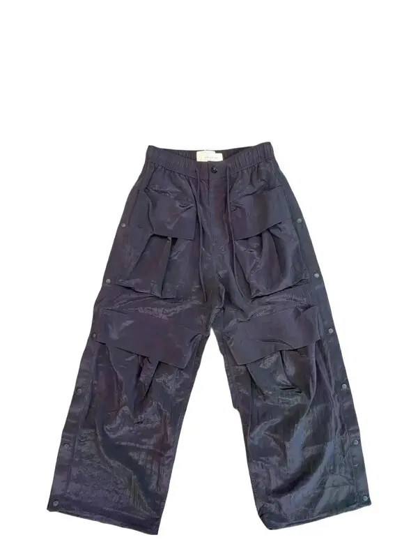 FENG CHEN WANG Multi-pocket Cargo Pants - Blue