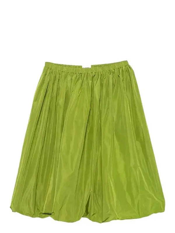 A.M.G. Gathered Balloon-hem Skirt - Green