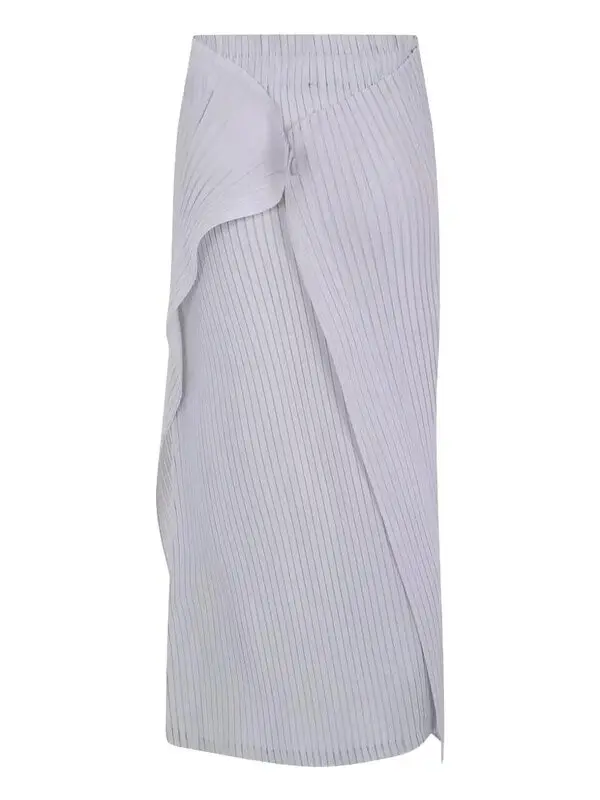 Issey Miyake Pleated Maxi Skirt - Grey