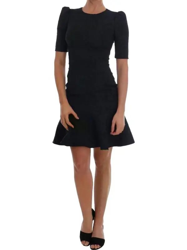 Dolce & Gabbana Short-sleeve Puff Sleeve Mini Dress - Black