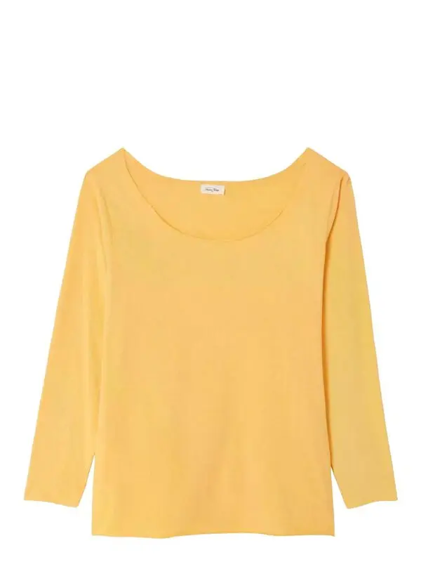 American Vintage Boat-neck Long-sleeve T-shirt - Yellow