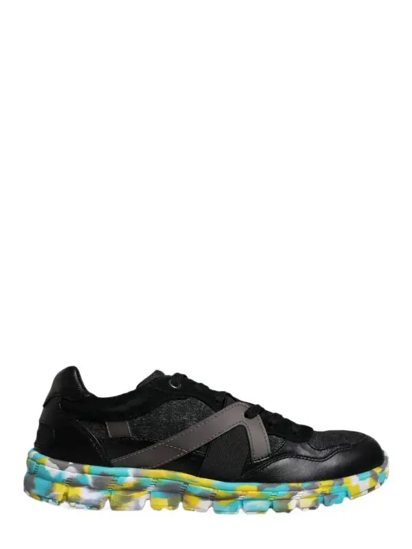 Dolce & Gabbana Portofino Panelled Lace-up Sneakers - Black