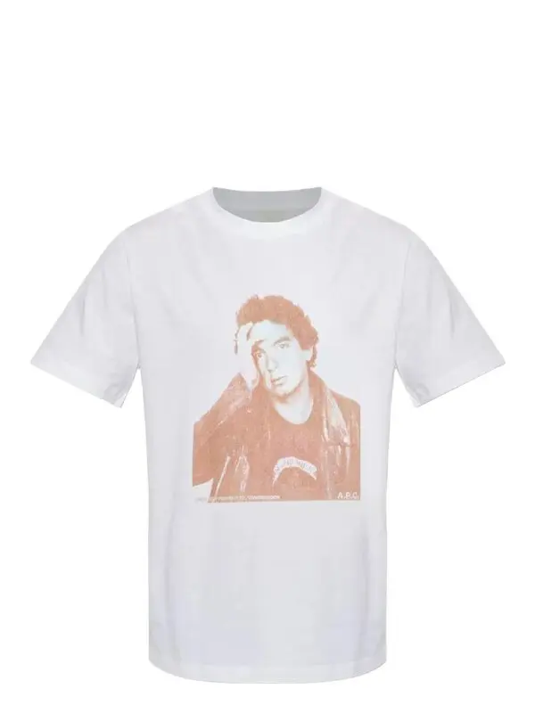 A.p.c. Jeans Touitou Portrait-print T-shirt - White