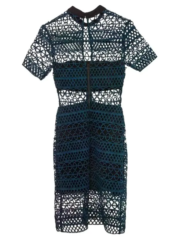 SELF-PORTRAIT Guipure Lace Midi Dress - Green