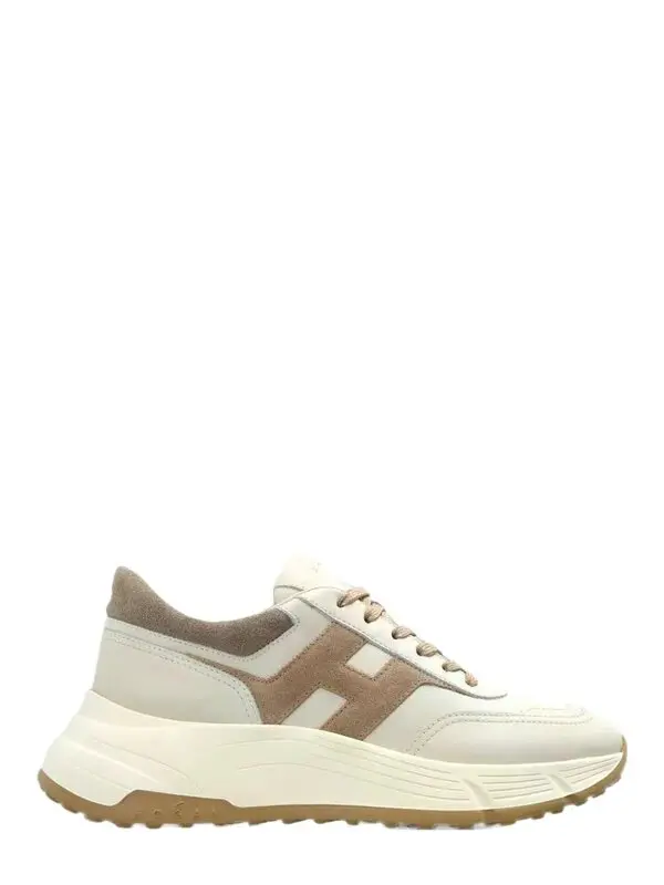 Hogan Paneled Suede Sneakers - Neutrals
