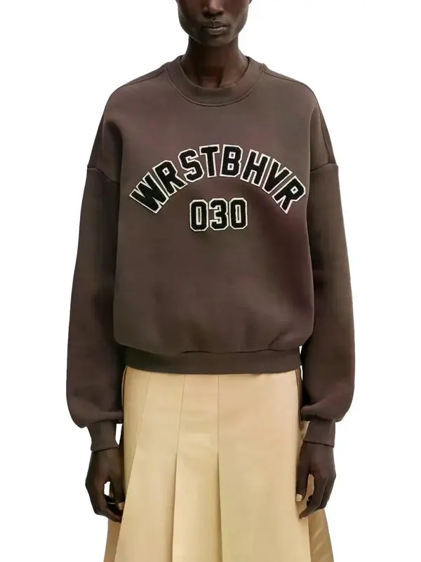 WRSTBHVR Matteo Logo Patch Sweatshirt - Brown