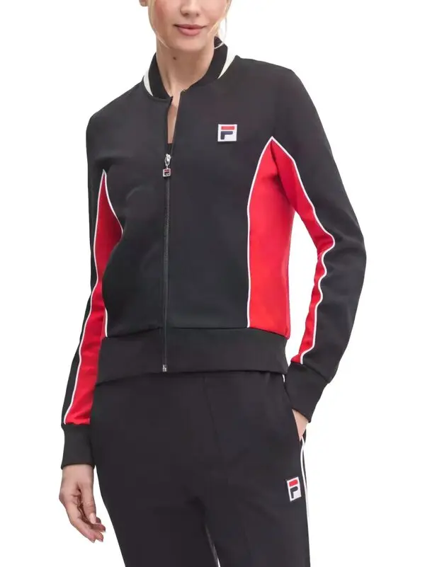 FILA Zip-up Color-block Sweater - Black