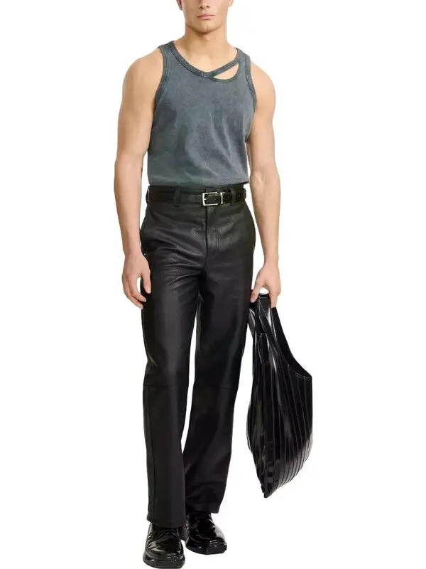 LGN LOUIS GABRIEL NOUCHI Asymmetric-cutout Washed-effect Tank-top - Blue