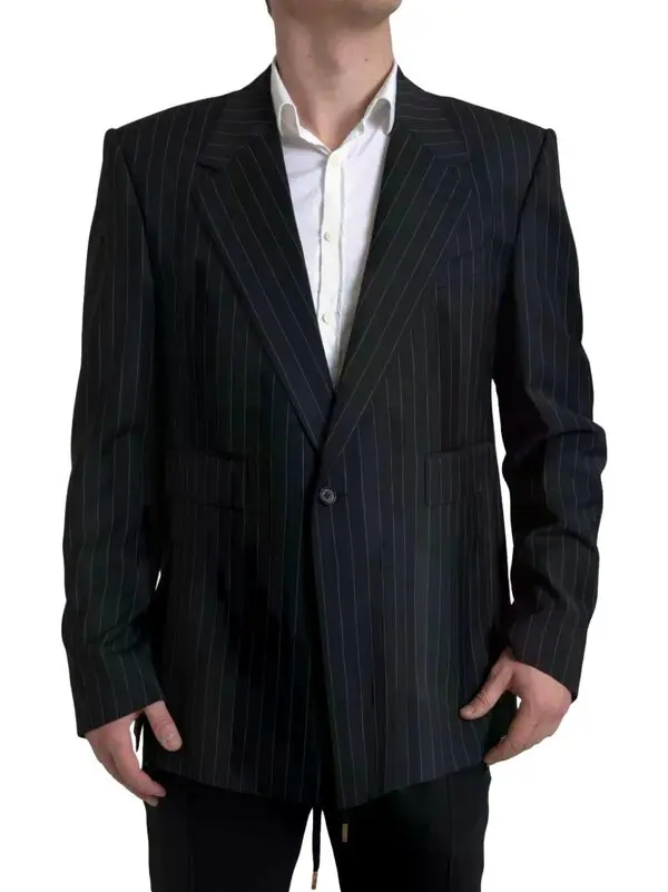 Dolce & Gabbana Sicilia Pinstripe-pattern Blazer - Black