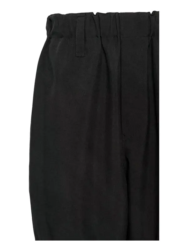Issey Miyake Pleated Texture Elasticated Waist Trousers - Black