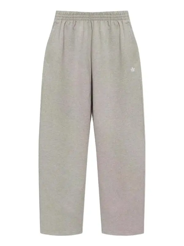 Adidas Logo-embroidered Elasticated-waist Track Pants - Grey