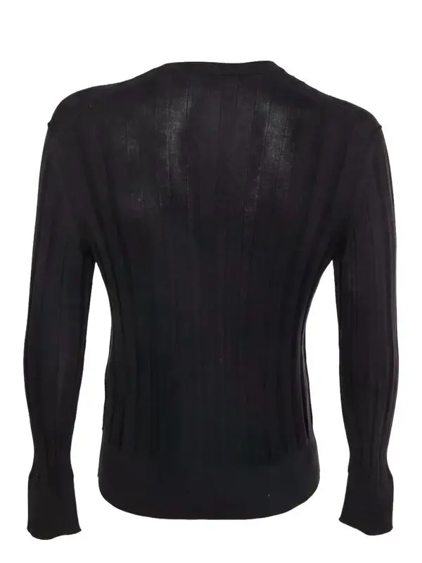 TOM FORD Rib-knit Henley Sweater - Black