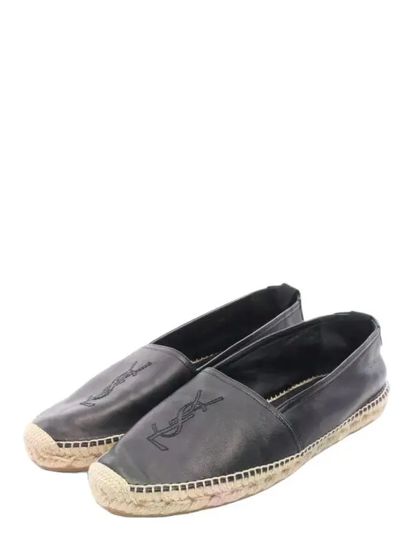Saint Laurent Cassandra Logo Detail Espadrilles - Black
