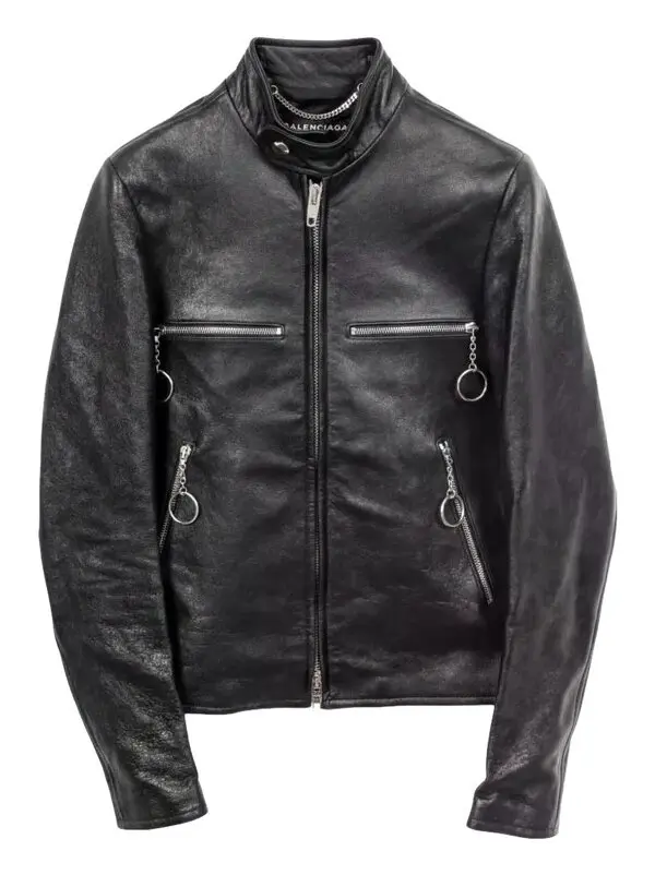 Balenciaga Single Riders Jacket - Black