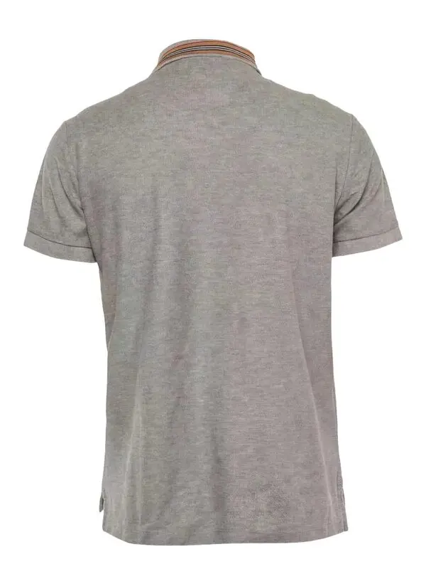 Burberry Icon-stripe Polo Shirt - Grey