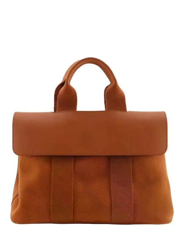 Hermès Toile And Swift Valparaiso Pm Handbag - Orange