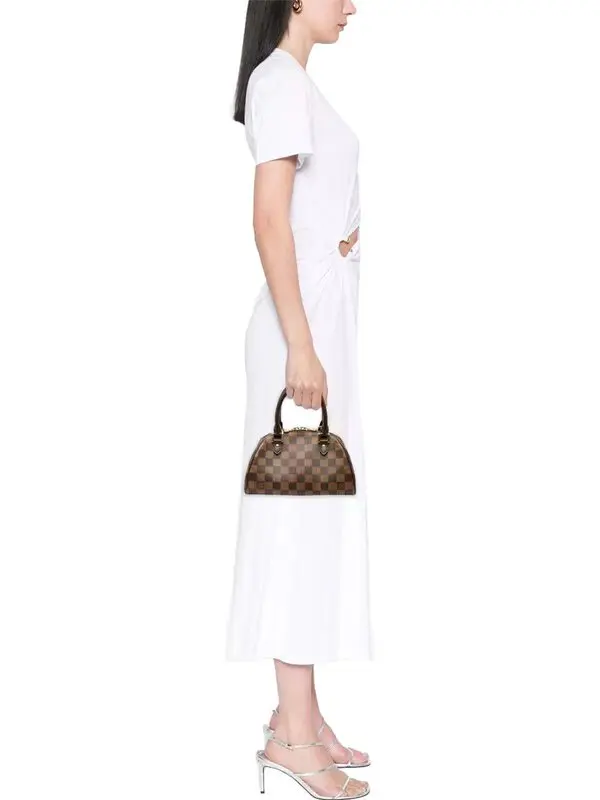 LOUIS VUITTON 2003 Damier Ebene Mini Ribera Handbag - Brown