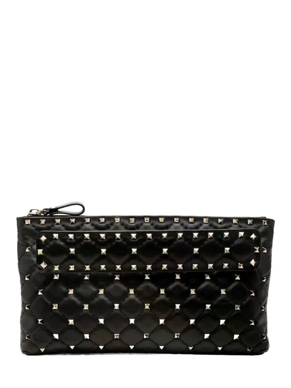 Valentino Garavani Rockstud Spike Clutch Bag - Black