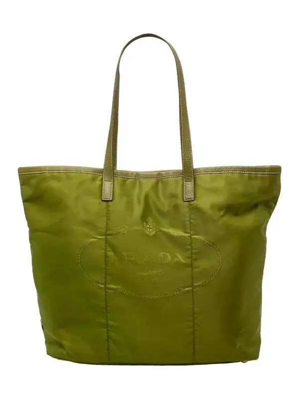 Prada Tessuto Canapa Logo Tote Bag - Green