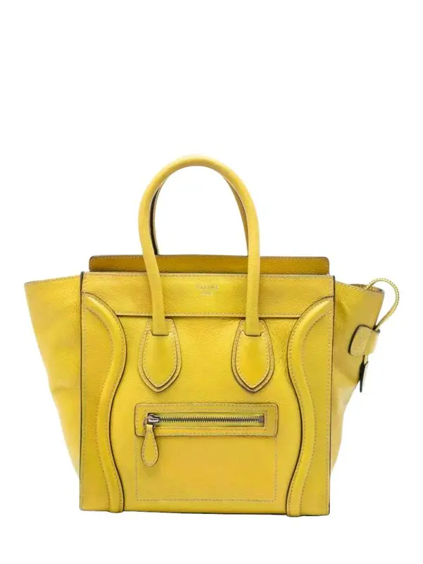 Celine Micro Luggage Tote Bag - Yellow