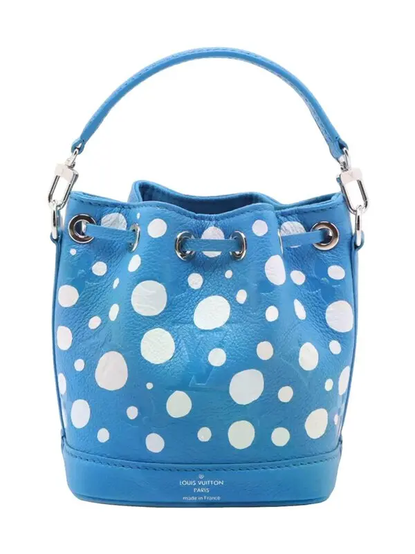 LOUIS VUITTON Yayoi Kusama Monogram Giant Empreinte Infinity Dots Nano Noe Bucket Bag - Blue
