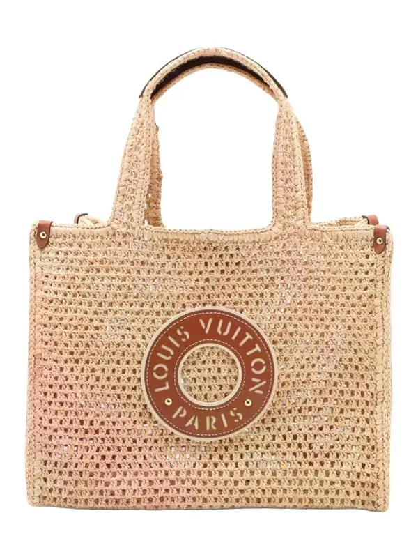 LOUIS VUITTON Raffia The Pool Onthego Mm Tote Bag - Neutrals