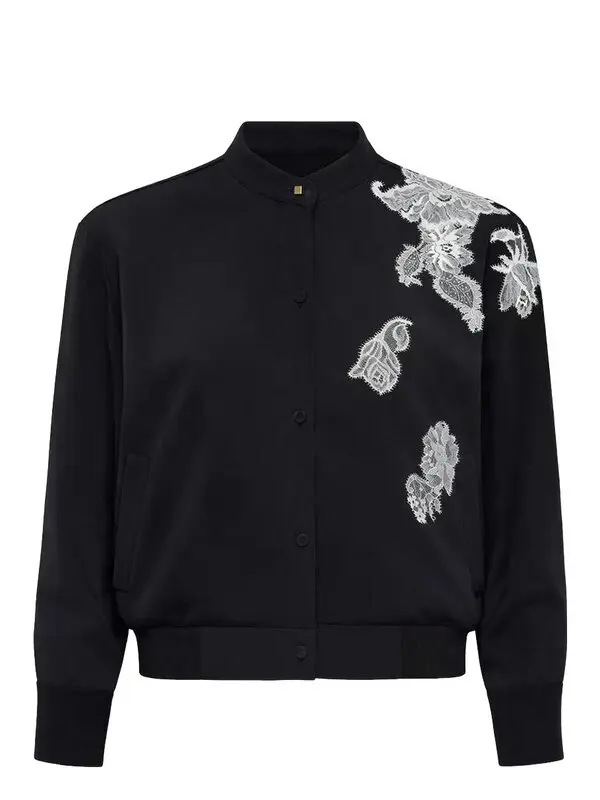 Hellessy Lazlo Lace Appliqué Shirt - Black