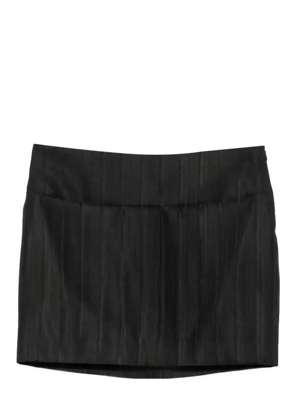 DONDUP Pinstripe Mini Skirt - Black